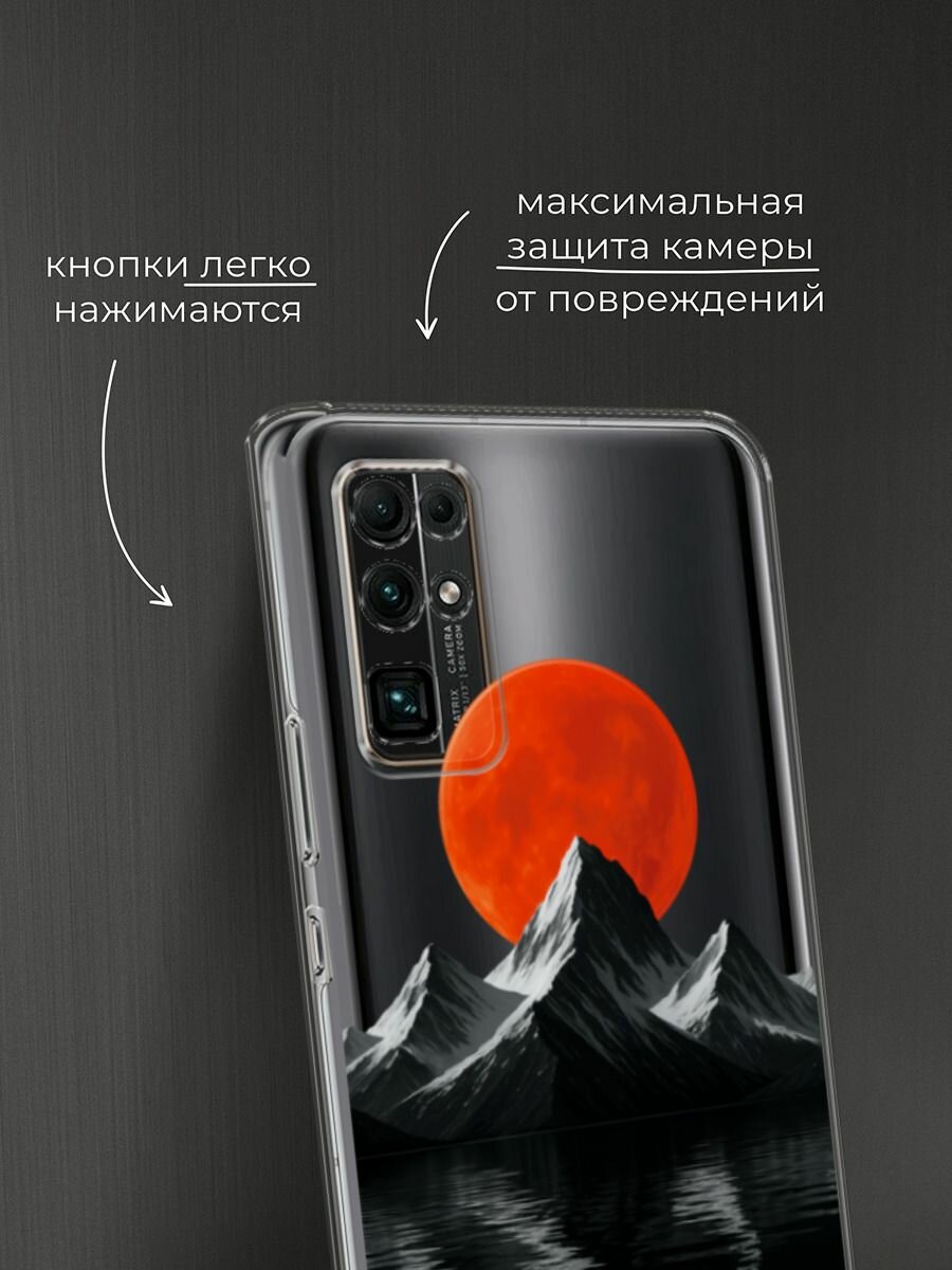 Силиконовый чехол на Honor 30 / Хонор 30 с принтом Черная гора 3 — фото 1