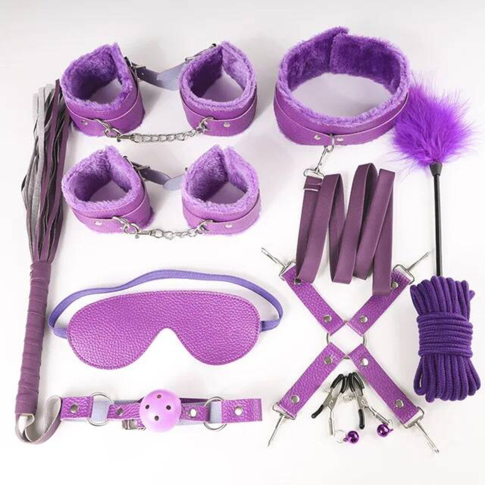 Бондаж для секса, 11 предметов, БДСМ, кожаные бондаж-наборы, наборы для ограничения, аксессуары для бондажа для женщин и пар, секс-игрушки для взрослых