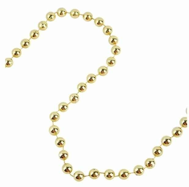 Бусы Новогодние Елочные , Цвет : Золотой