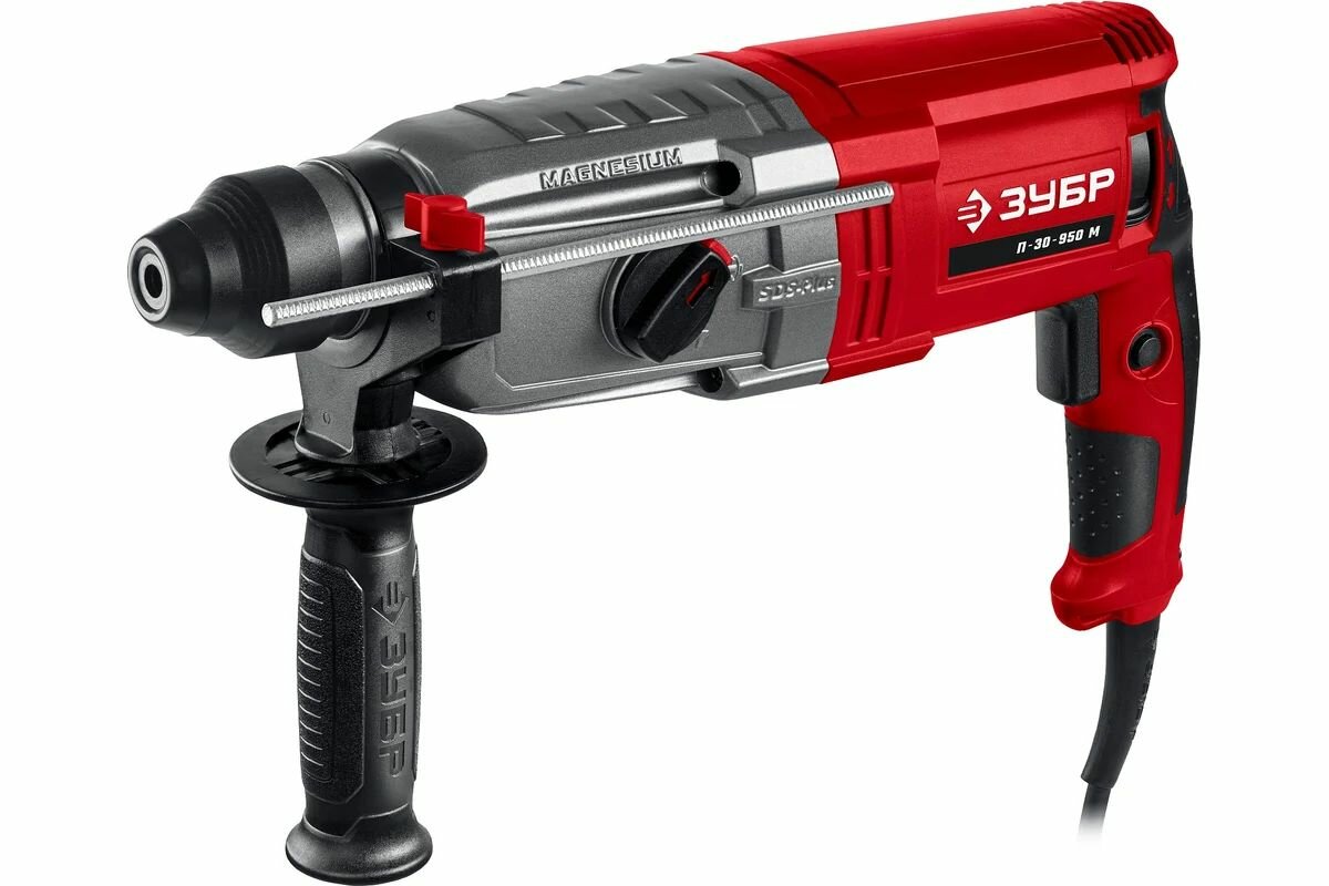 Перфоратор ЗУБР П-30-950М SDS Plus, металлический корпус, 30 мм, 950 Вт, П-30-950М