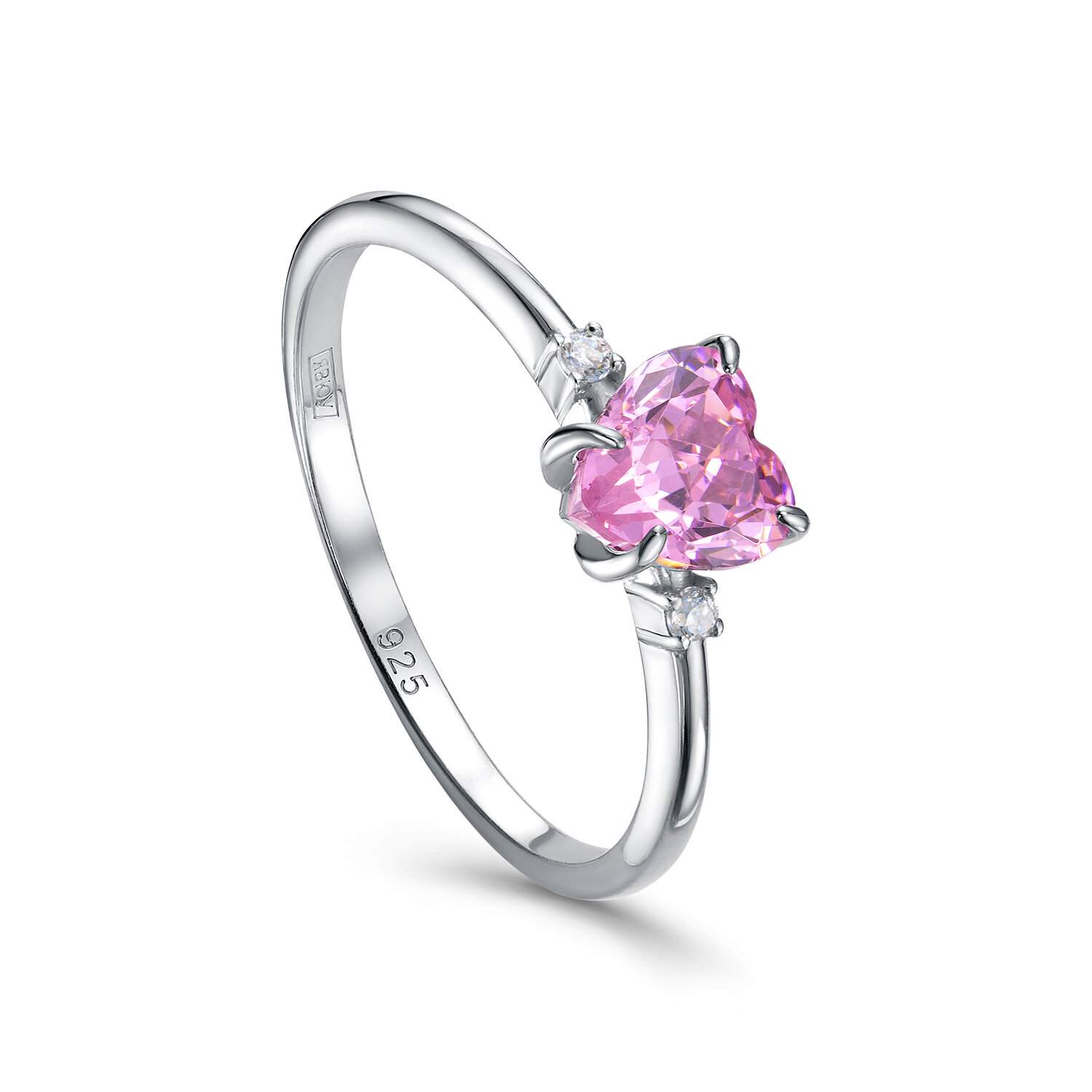 Кольцо, серебро, 925 проба, фианит