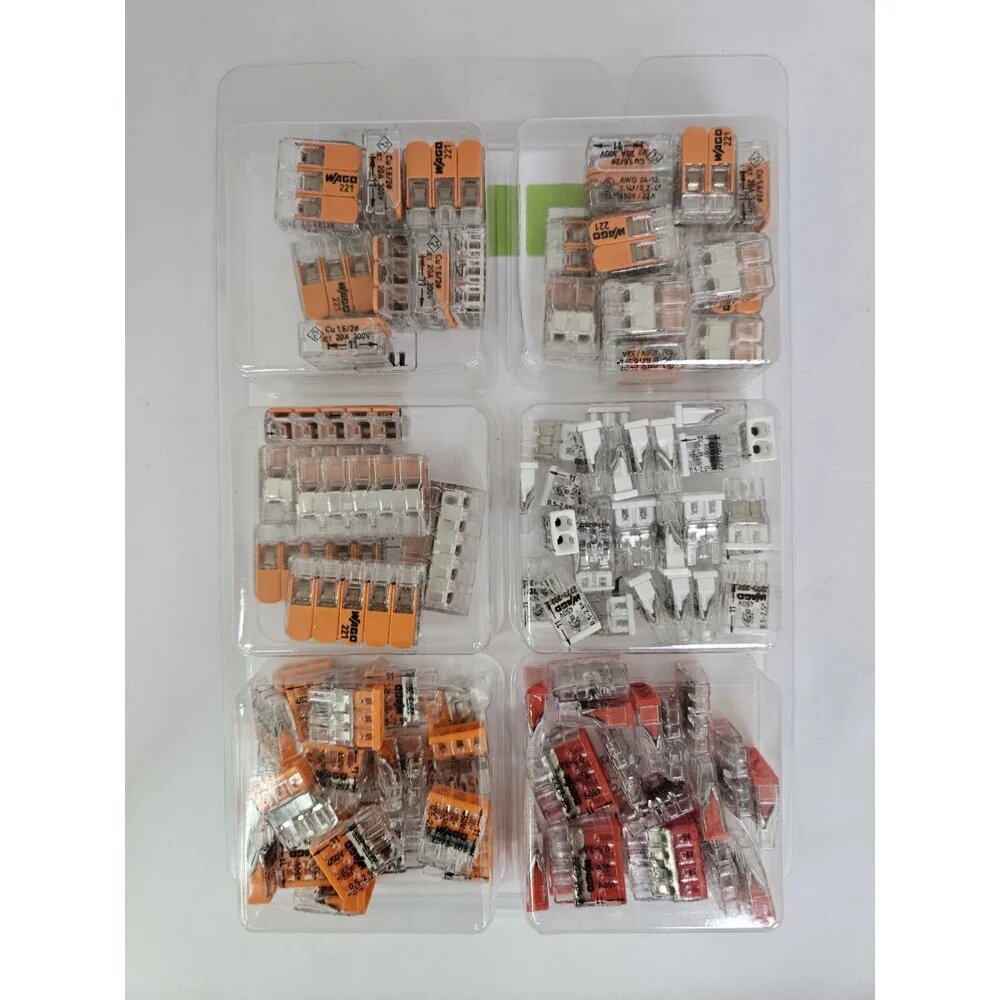 КлеммаНабор №2 WAGO (221-412, 221-413, 221-415, 2273-202, 2273-203, 2273-204) 106 шт. 42549 WAGO. Набор №2, с одной