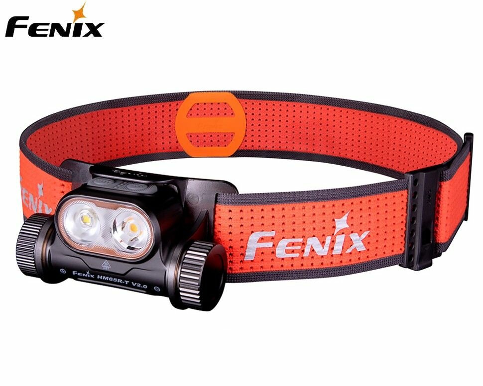 Налобный фонарь Fenix HM65R-T V2.0 Black, 18650, 170 метров, 1600 люмен (Комплект)