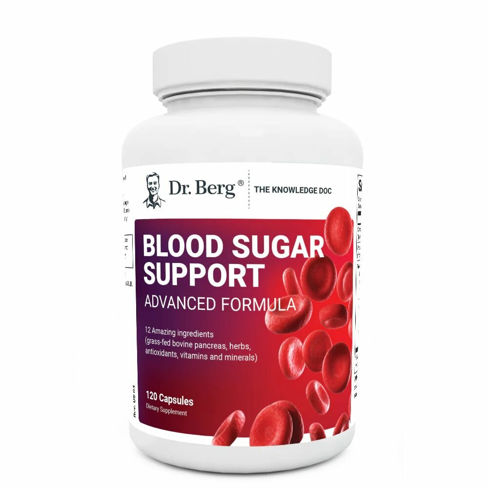 Dr. Berg Blood Sugar, для снижения аппетита, нормализация сахара, капсулы, 120 шт
