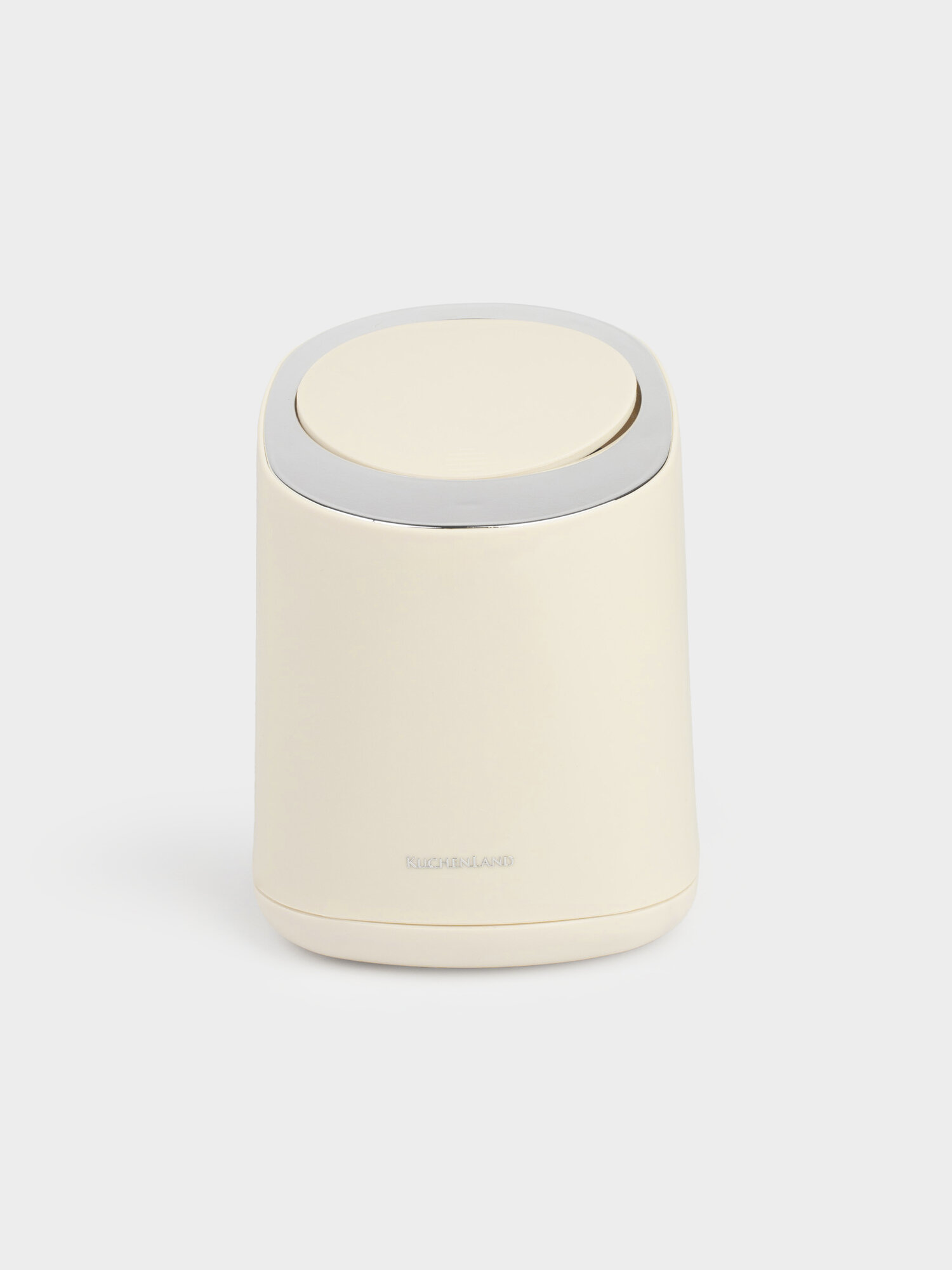 Ведро для мусора, 1,3 л, с кнопкой для открывания крышки, пластик, бежевое, Vintage kitchen