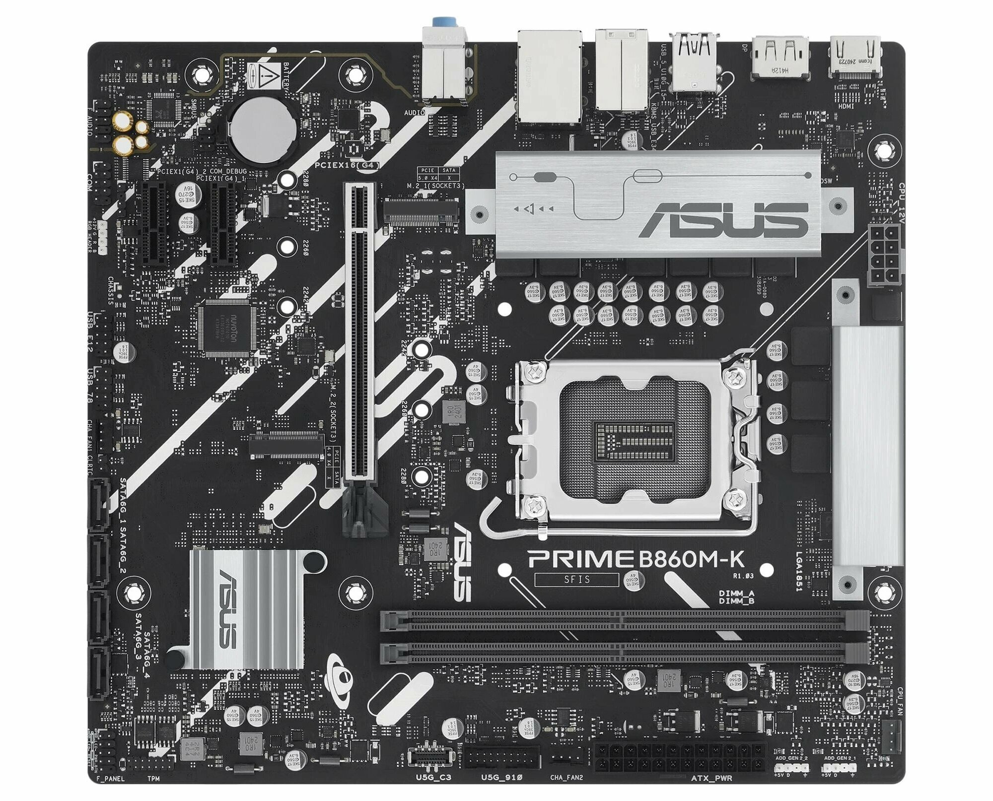 Материнская плата Asus PRIME B860M-K, Soc-1851, Intel B860, mATX