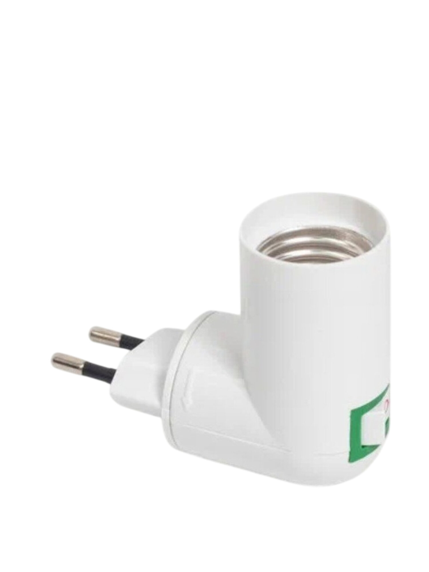 Переходник E27, с выключателем, вилка-патрон, белый, Ecola, Base, APT7SWEAY