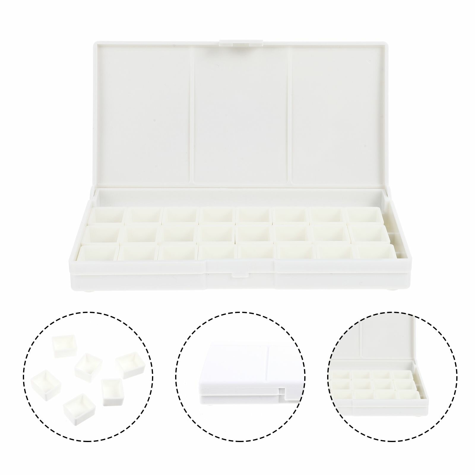 Пустая коробка-палитра для акварельных красок, металлический поднос для смешивания красок, компактный набор для каллиграфии и рисования, 14x8,5 см