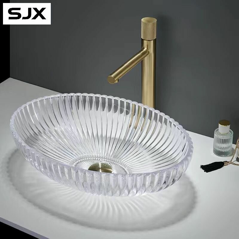 Стеклянная раковина, подходящая для семей, отелей и т. д.