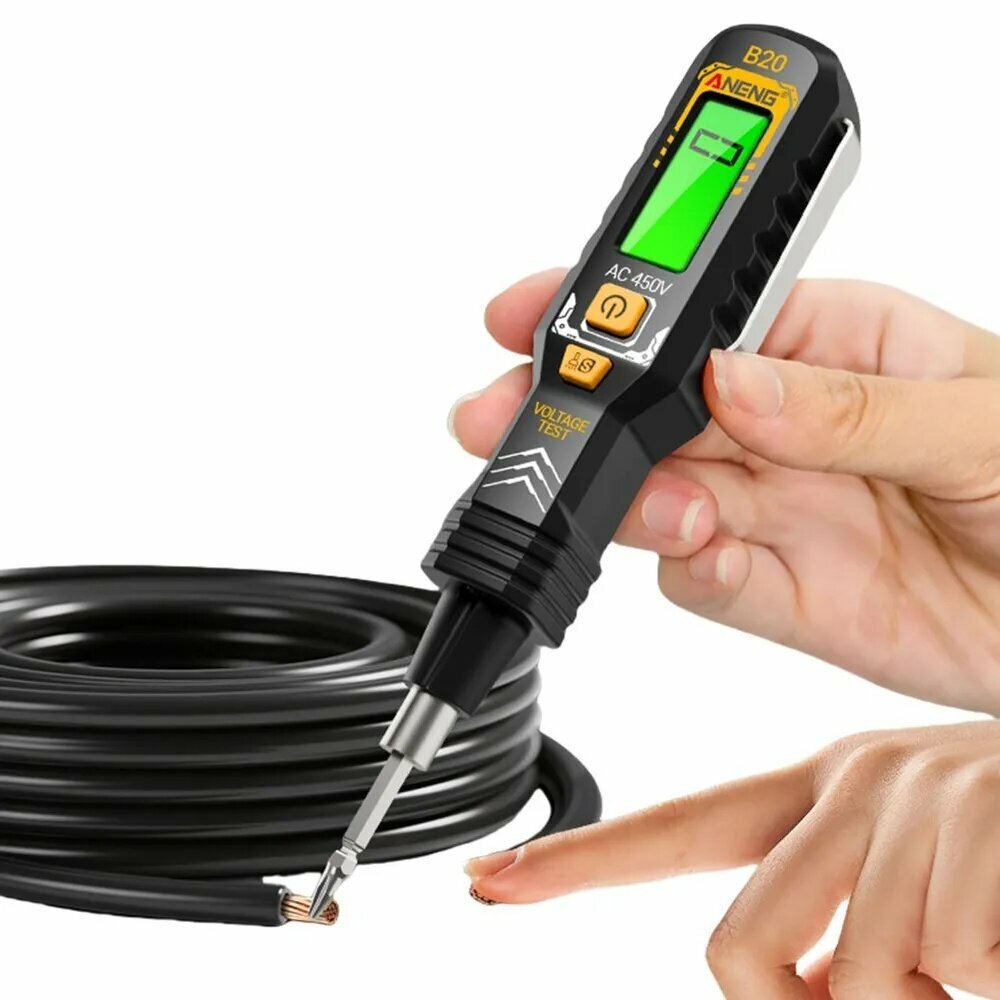 Электротестер ANENG B20, черный, автоотключение через 3 минуты, индикация низкого заряда батареи LO
