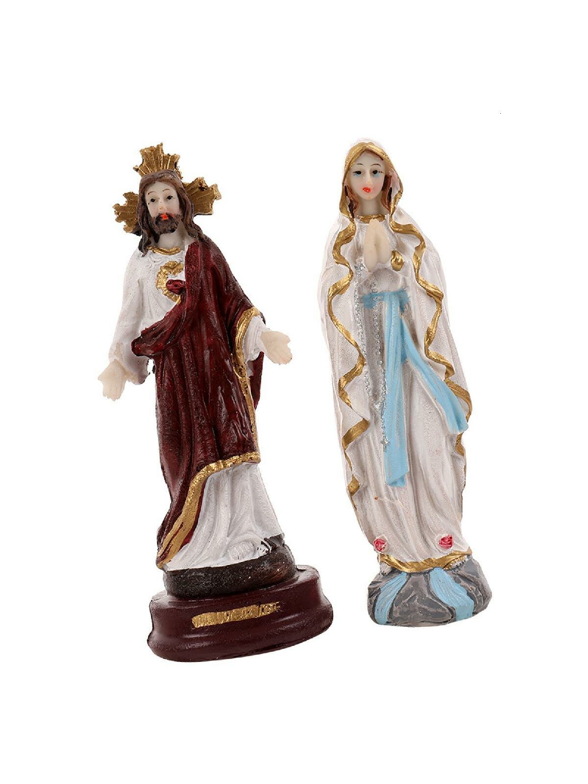 Винтажная статуэтка Иисуса высотой 13,5 см, фигурка туземца из смолы для рождественского украшения дома