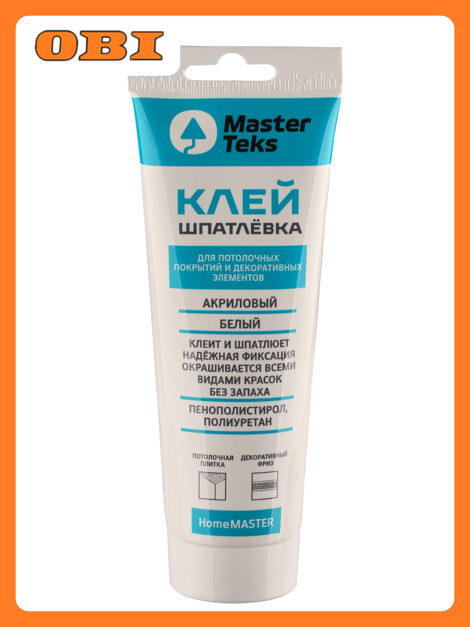 MasterTeks HM клей-шпатлевка акриловый туба 400 гр белый