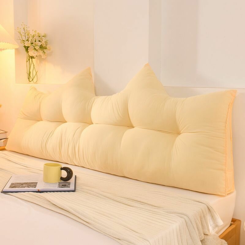 Светло-желтый, Симпатичная прикроватная треугольная подушка, 180x45x15 см