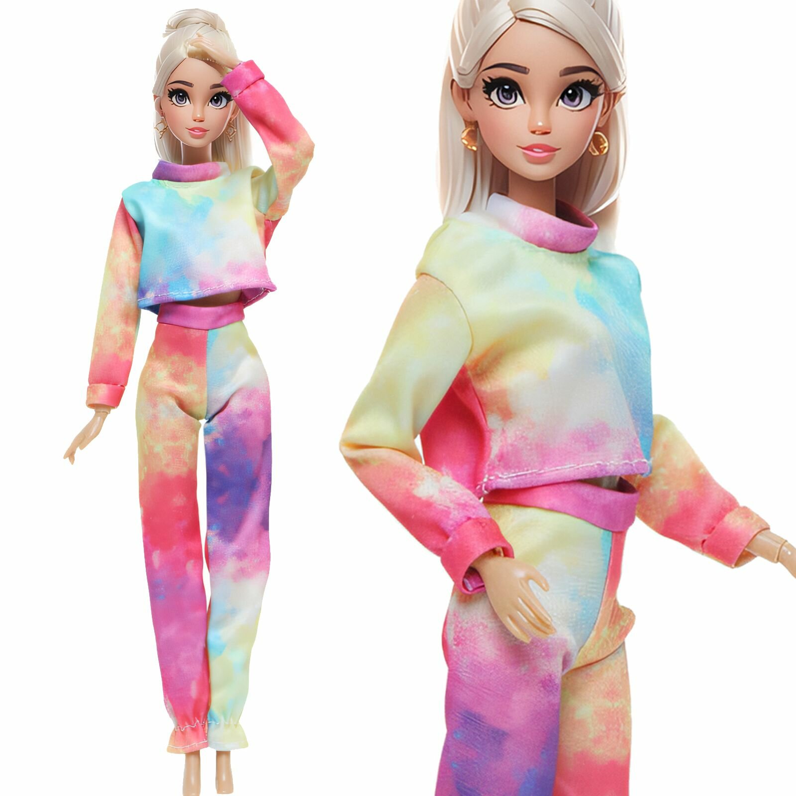 Набор одежды для куклы барби, Топ с длинным рукавом + брюки Одежда для кукол 29-30см аксессуары платья