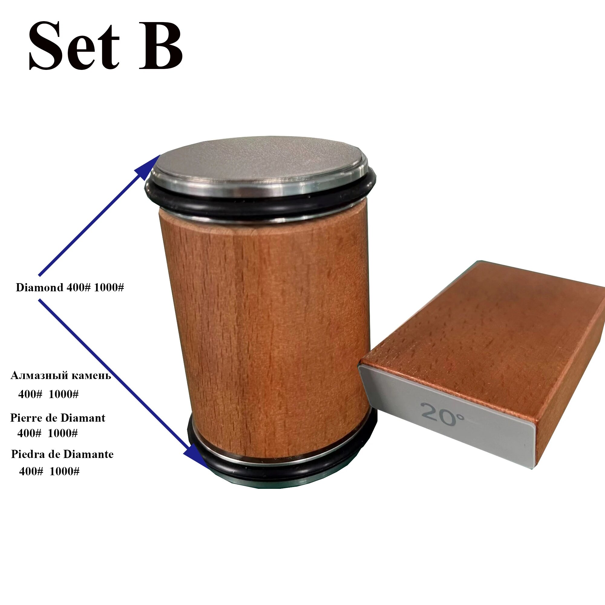 Магнитная Роликовая Точилка Для Ножей С Алмазным Камнем, Кухонная Система Для Заточки По Дереву, Угол Заточки 15-20 Градусов