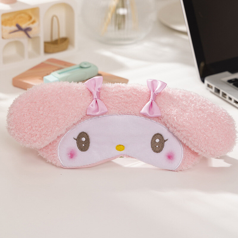 Милая мультяшная маска для сна, согревающий компресс, светонепроницаемая маска для глаз для студентов и девушек, снимает усталость глаз, мягкая и дышащая защитная маска для глаз.