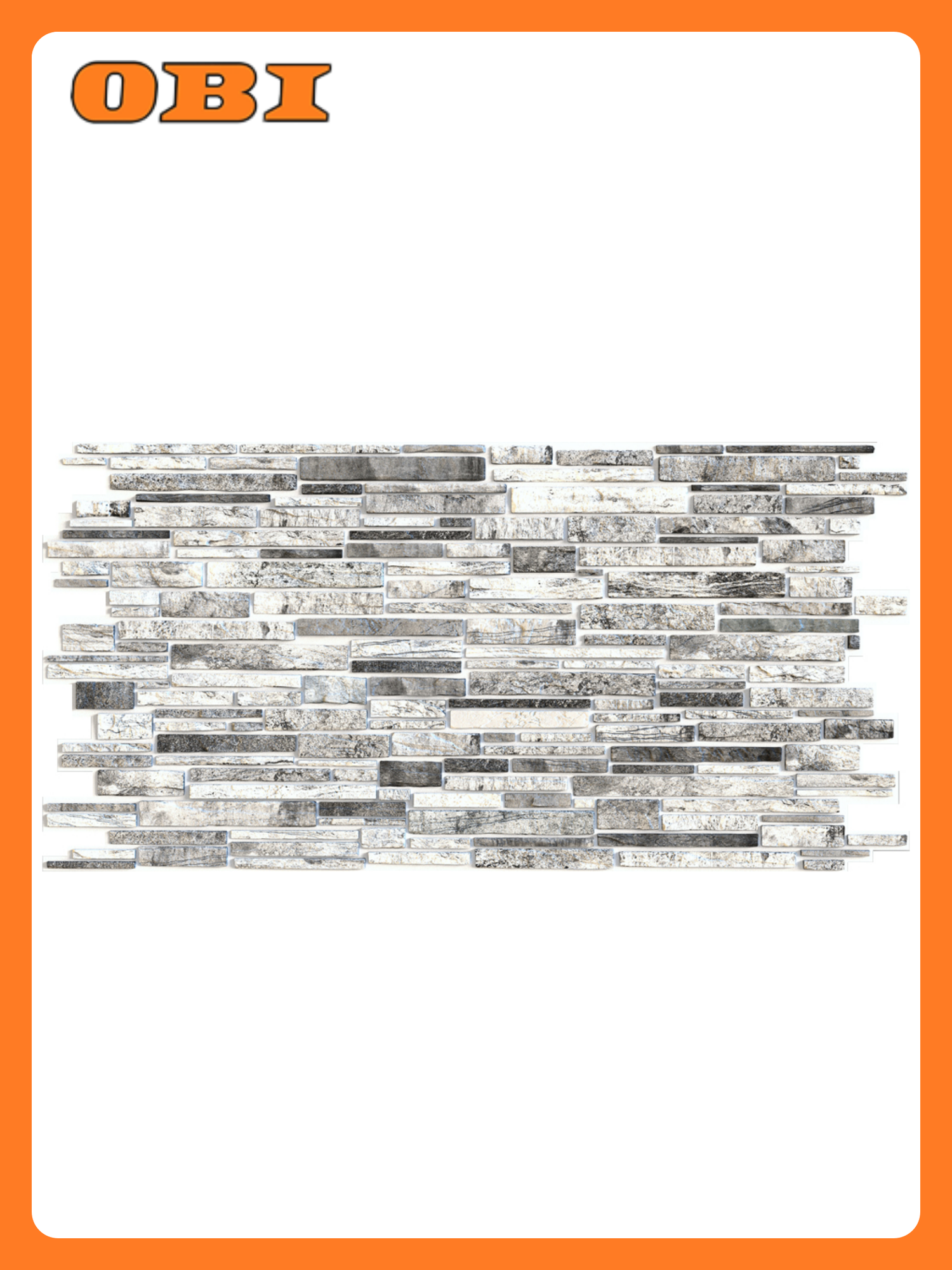 Панель ПВХ листовая 0,4мм камень «Пластушка черно-белая»