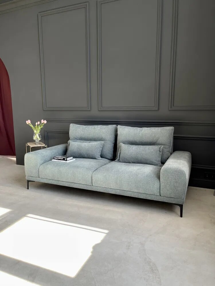 Прямой диван Кельн, лофт, независимый пружинный блок, 222х102х80см