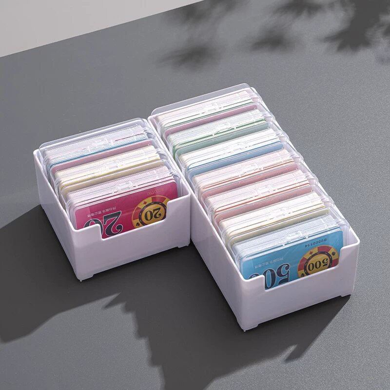 Коробка для хранения фишек для маджонга, карт для шахмат и карточных игр, удостоверений личности, банковских карт,