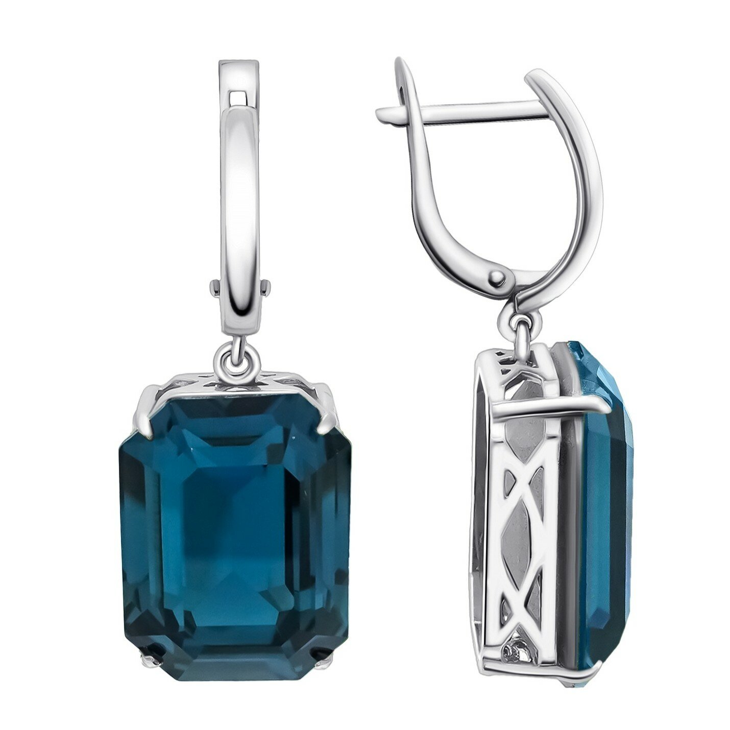 Серьги, серебро, 925 проба, кристалл