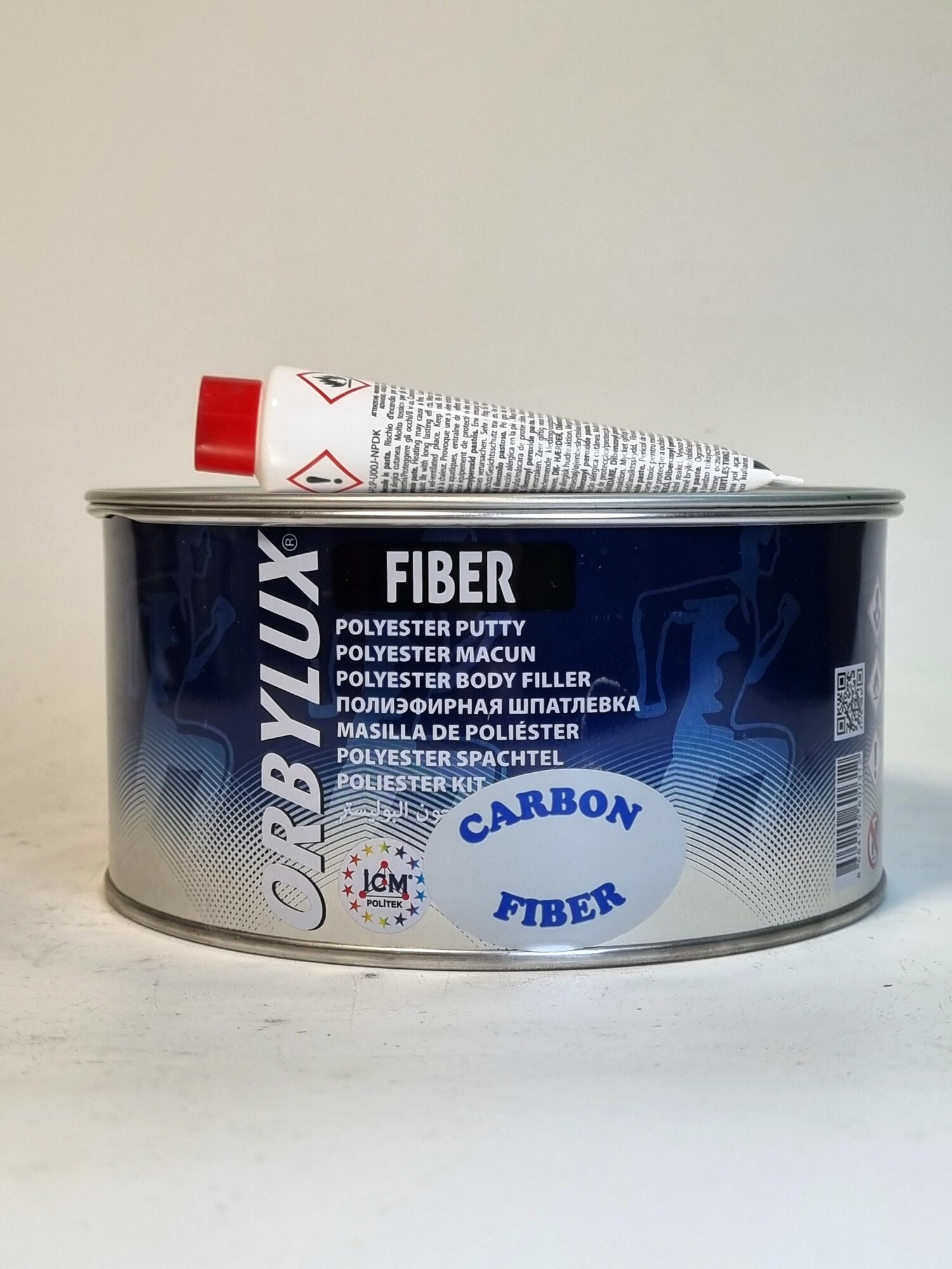 Автомобильная шпатлевка карбоновая 0,9 с отвердителем ORBYLUX