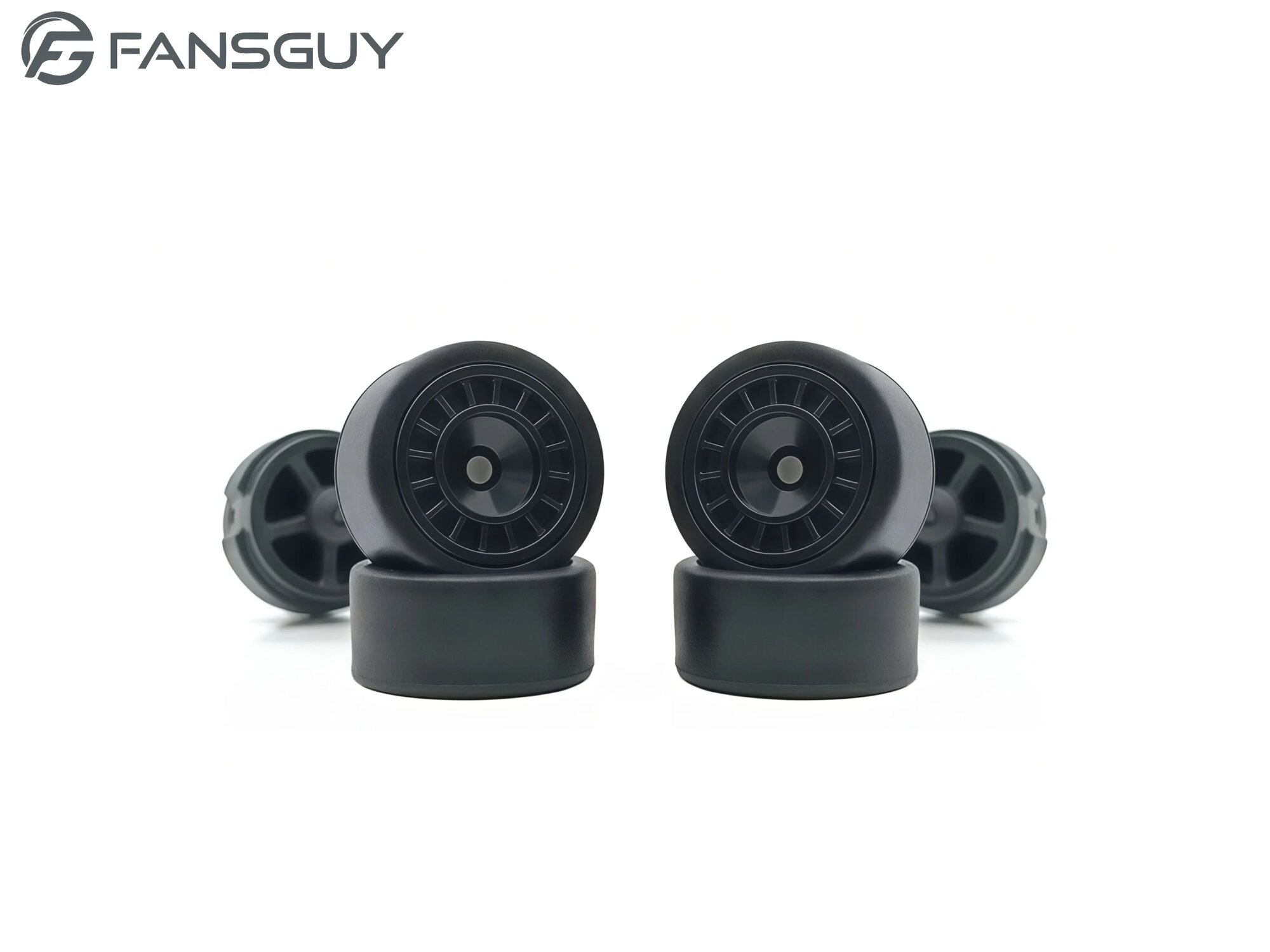 Колеса FANSGUY 1/64 для моделей автомобилей MMS-G/GP Черный, MMS-G Black 1