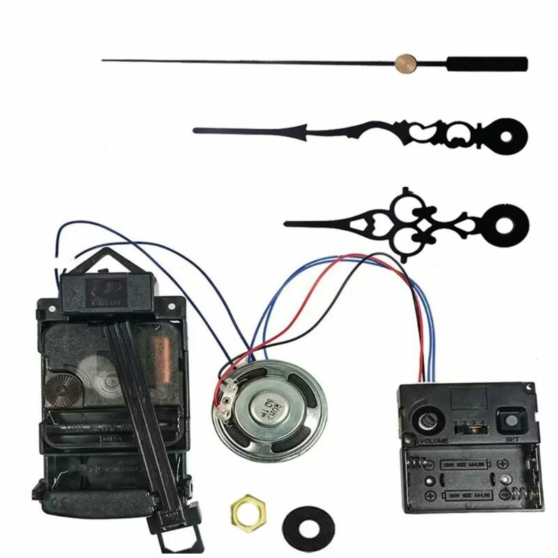 Инструмент для ремонта часов, Запчасти для музыкального шкатулочного механизма Вестминстер с громкоговорителем и часами - 9403 черный часы, минуты, секунды, 1 комплект