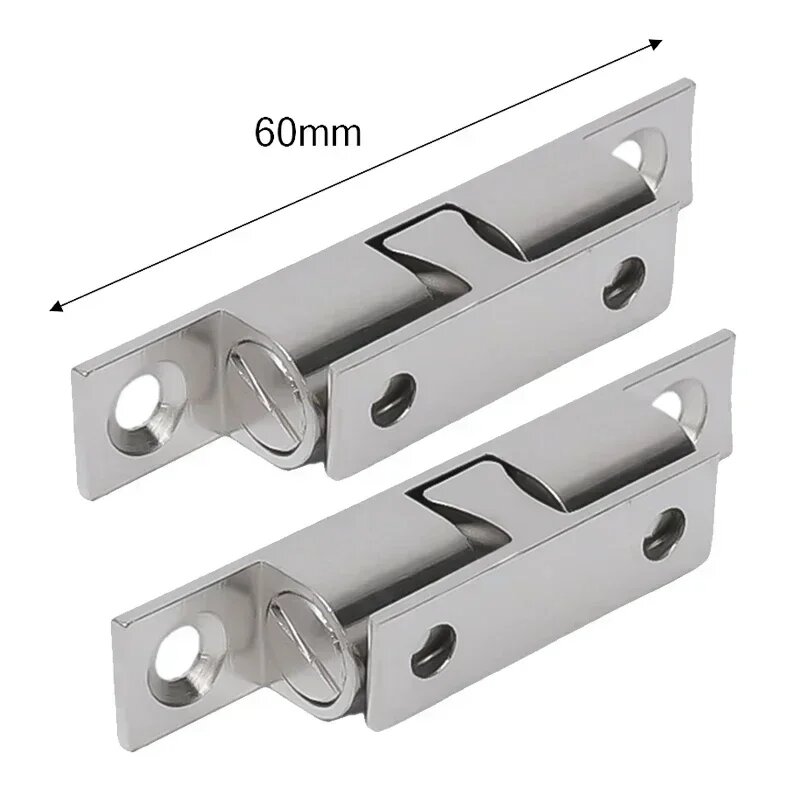 Дверная защелка Silver 60mm, 2шт