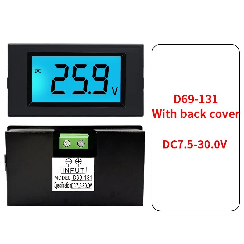 Цифровой вольтметр DC 7.5-30V D69-131