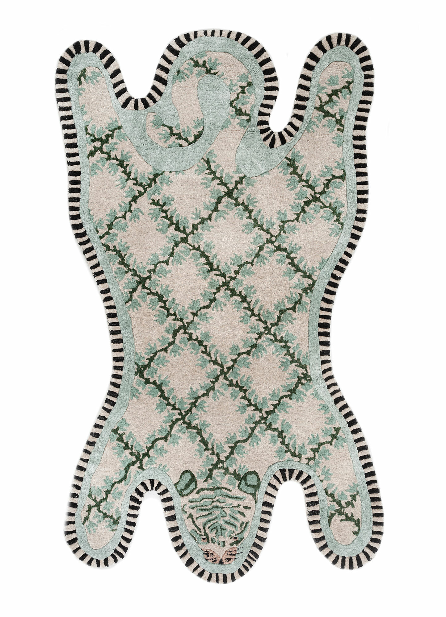 Ковер Tiger Green T-HOME carpet, шерсть, вискоза, Индия, ручная работа 90х143