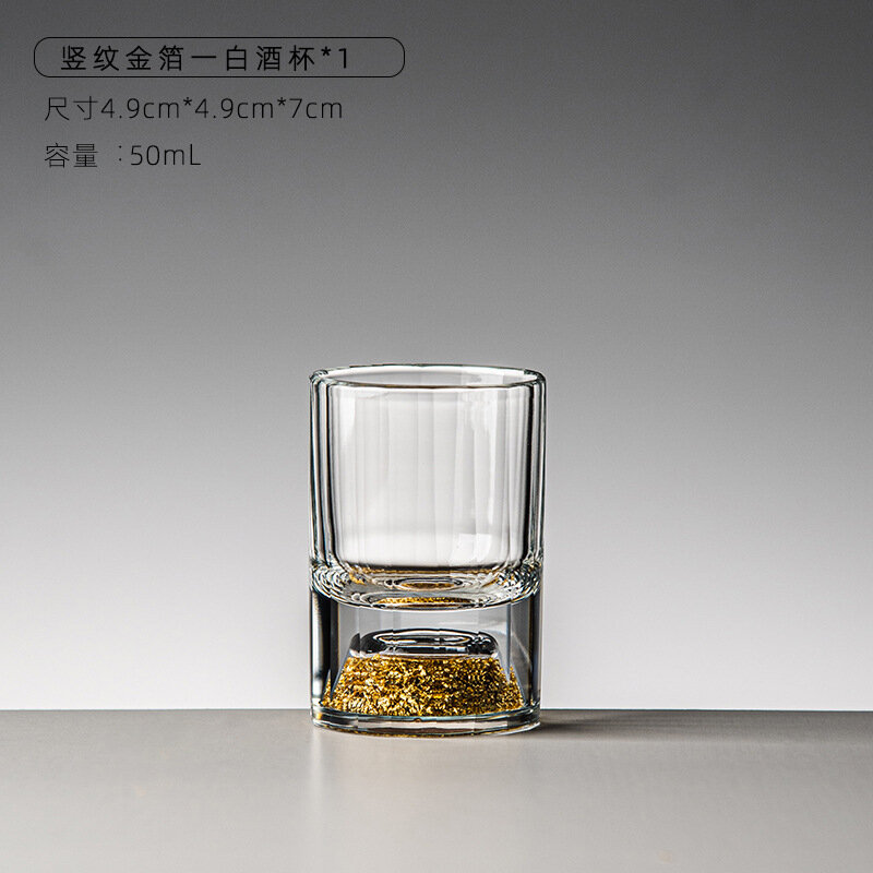 Легкий роскошный стиль китайский кристалл Золотая фольга белый бокал для вина Бытовая Личность ретро Цзиньшань один или