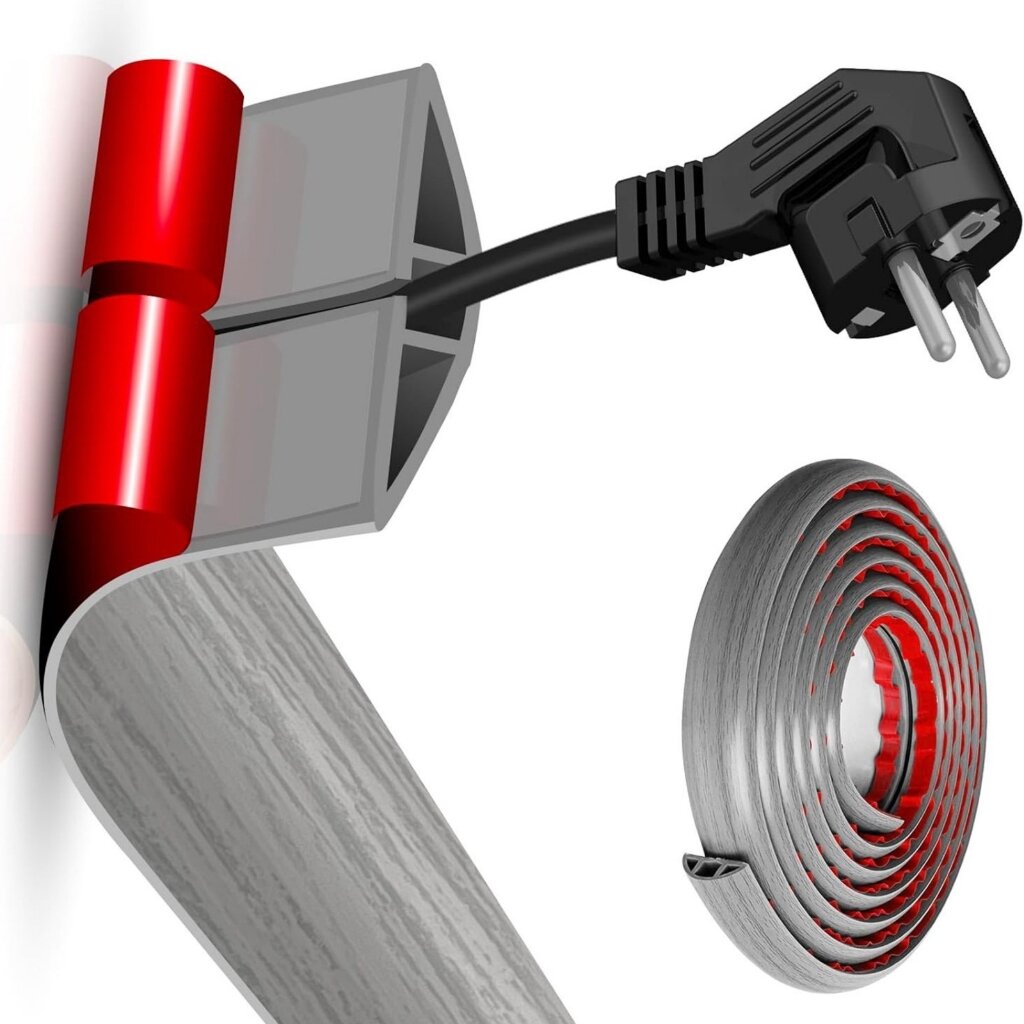 Огнестойкий защитный канал для кабелей, Гибкий и разрезаемый Напольный чехол для безопасного прокладывания кабелей в Домашнем Офисе