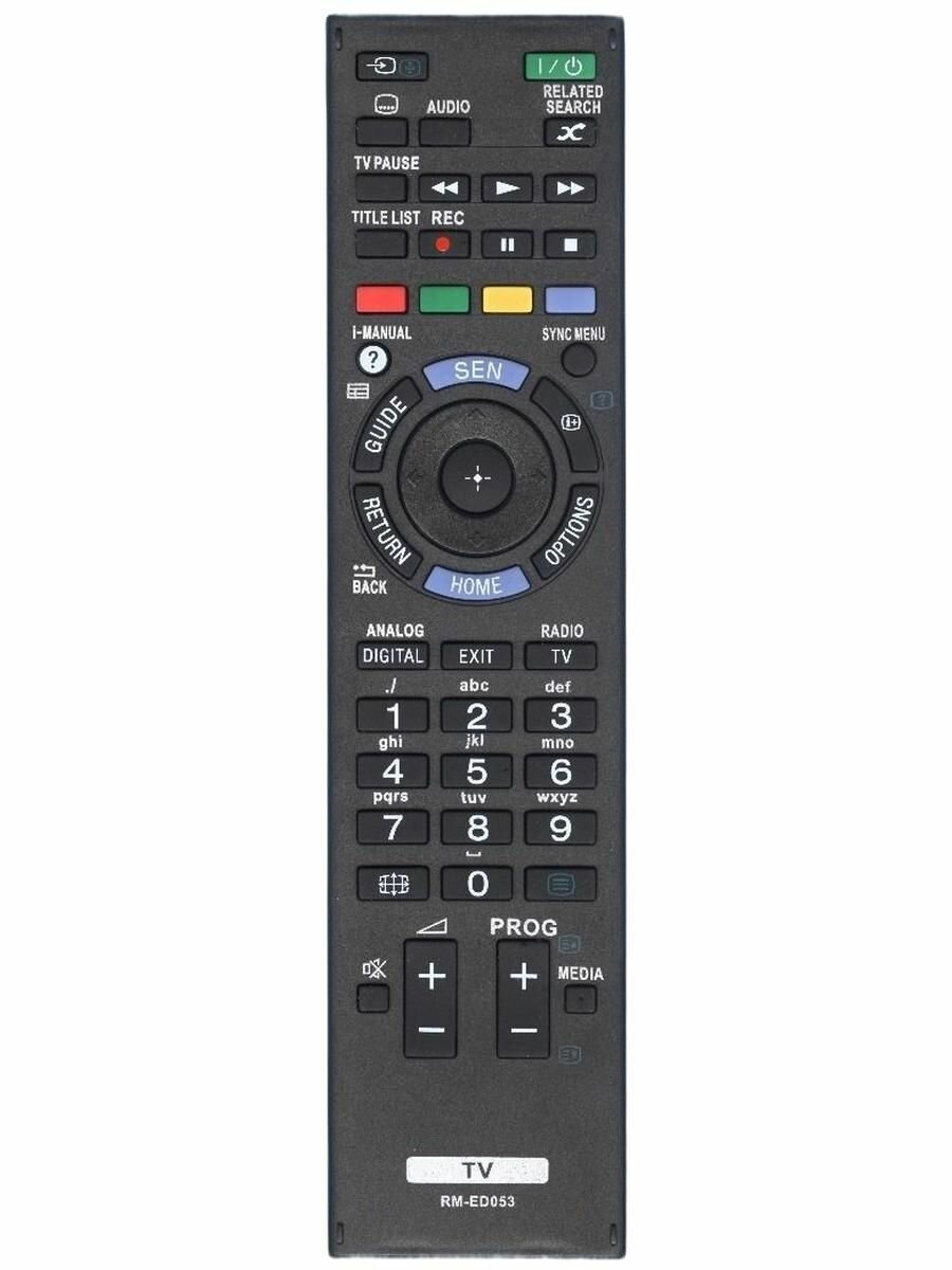 Пульт fenchao RM-ED053, для Sony, питание от 2 батареек AAA, черный