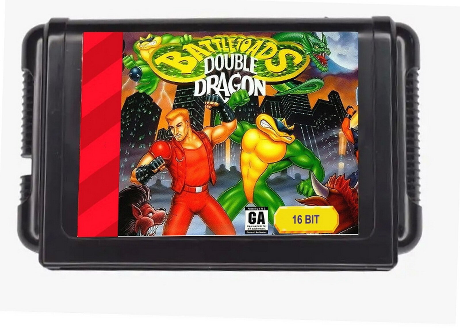 Игровой картридж для SEGA 16 бит "Battletoads & Double Dragon", без коробки