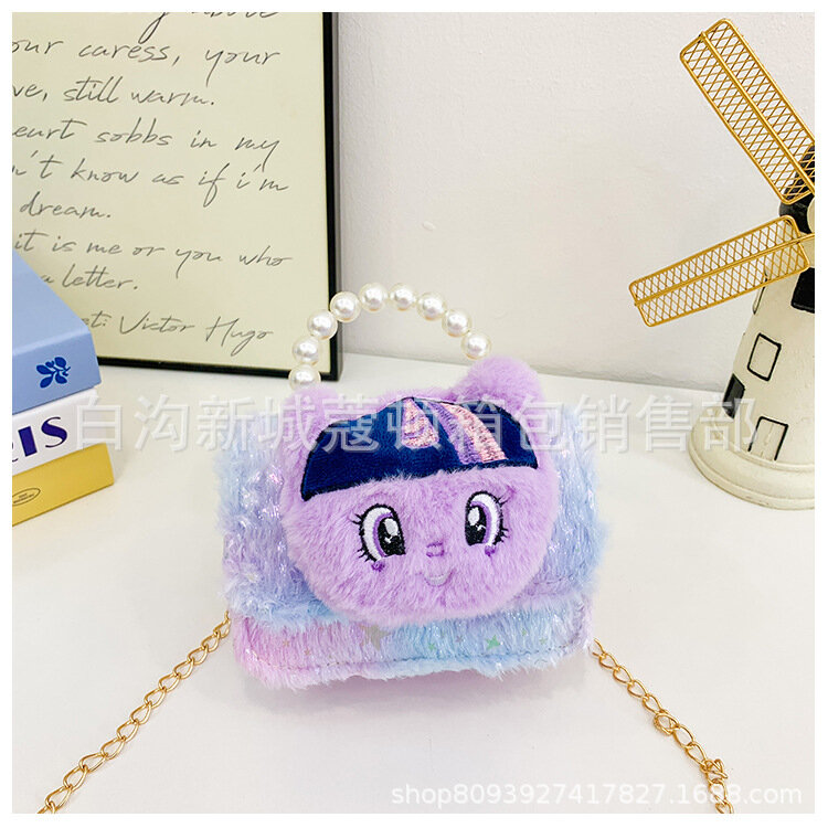 2025 Новый стильный девичий сумка модная универсальная детская сумка через плечо интернет-знаменитость маленькая девочка сумочка трендовая