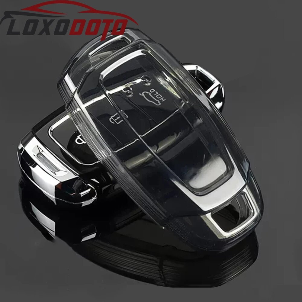 Чехол для автомобильного ключа для Hyundai Creta 2 KONA Encino I30 Ix35 Solaris transparent black