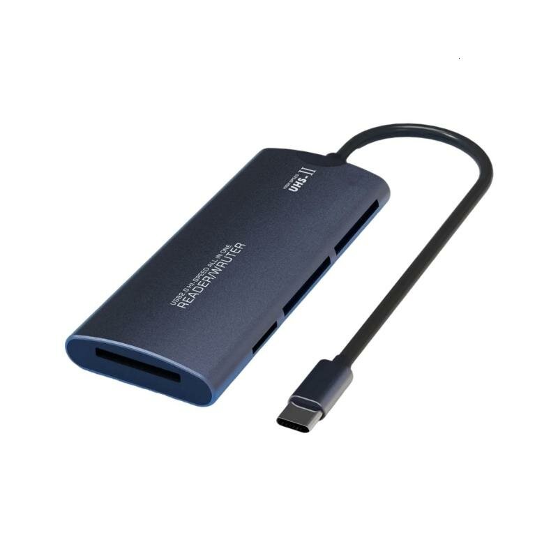 6-в-1 кардридер для SD/TF с USB-C, Тип-С