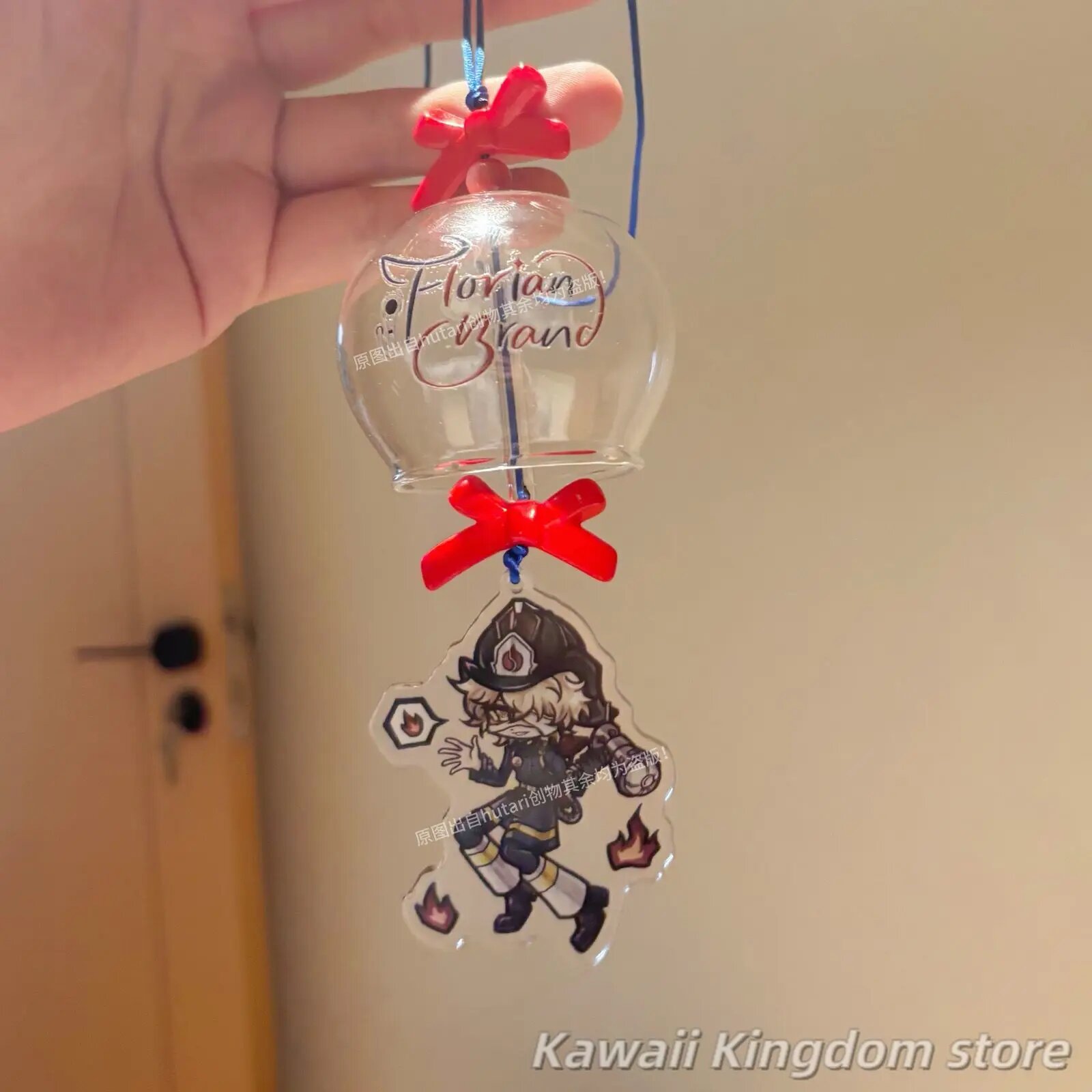 Identity V аниме косплей колокольчик прозрачный стеклянный кулон граффити колокольчик спальня талисман студенческий аксессуар подарок для фанатов — фото 1