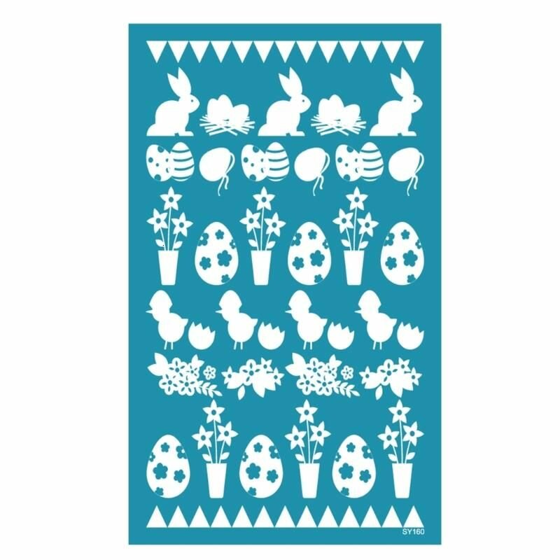 Сетчатые трафареты для украшения яиц "Пасхальный кролик", - SY160
