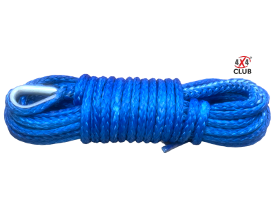 Трос лебедки синтетический "XLrope" 5 мм 15 метров, 2200 кг, синий