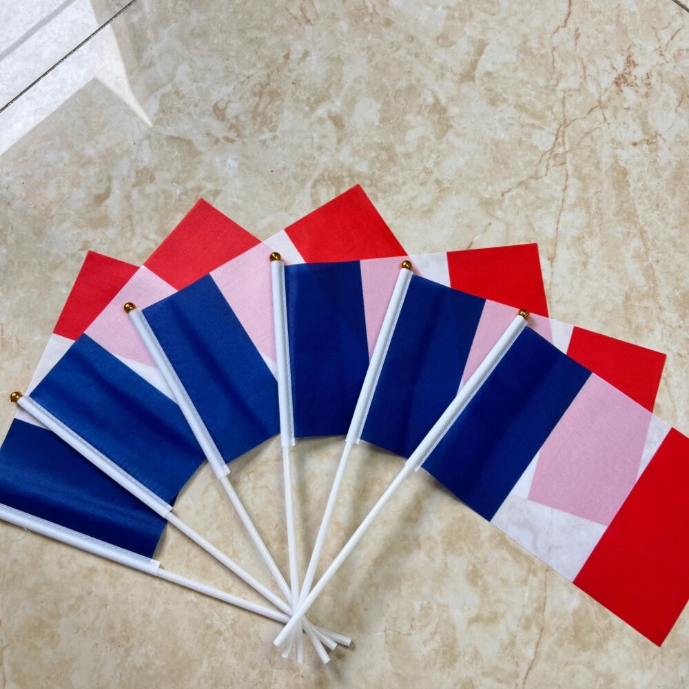 Флаг Франции из полиэстера 14*21 см 14x21cm 100piece