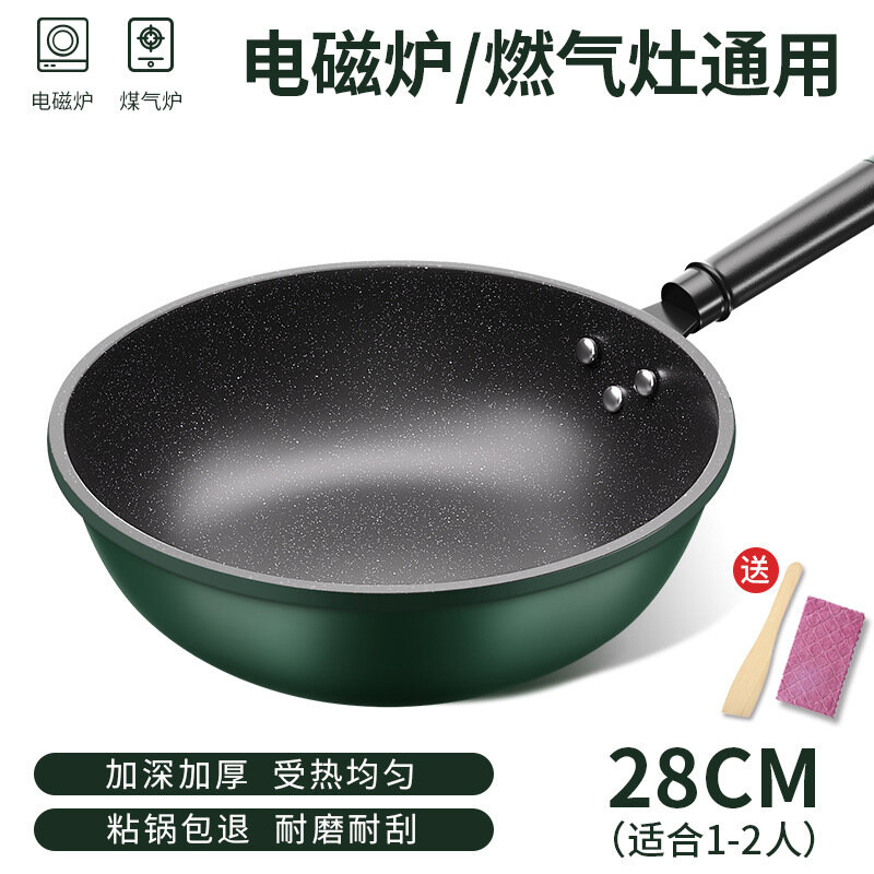 Сковорода с антипригарным покрытием из камня Майфан для домашнего использования, подходит для индукционных плит и газовых плит, плоская сковорода с антипригарным покрытием