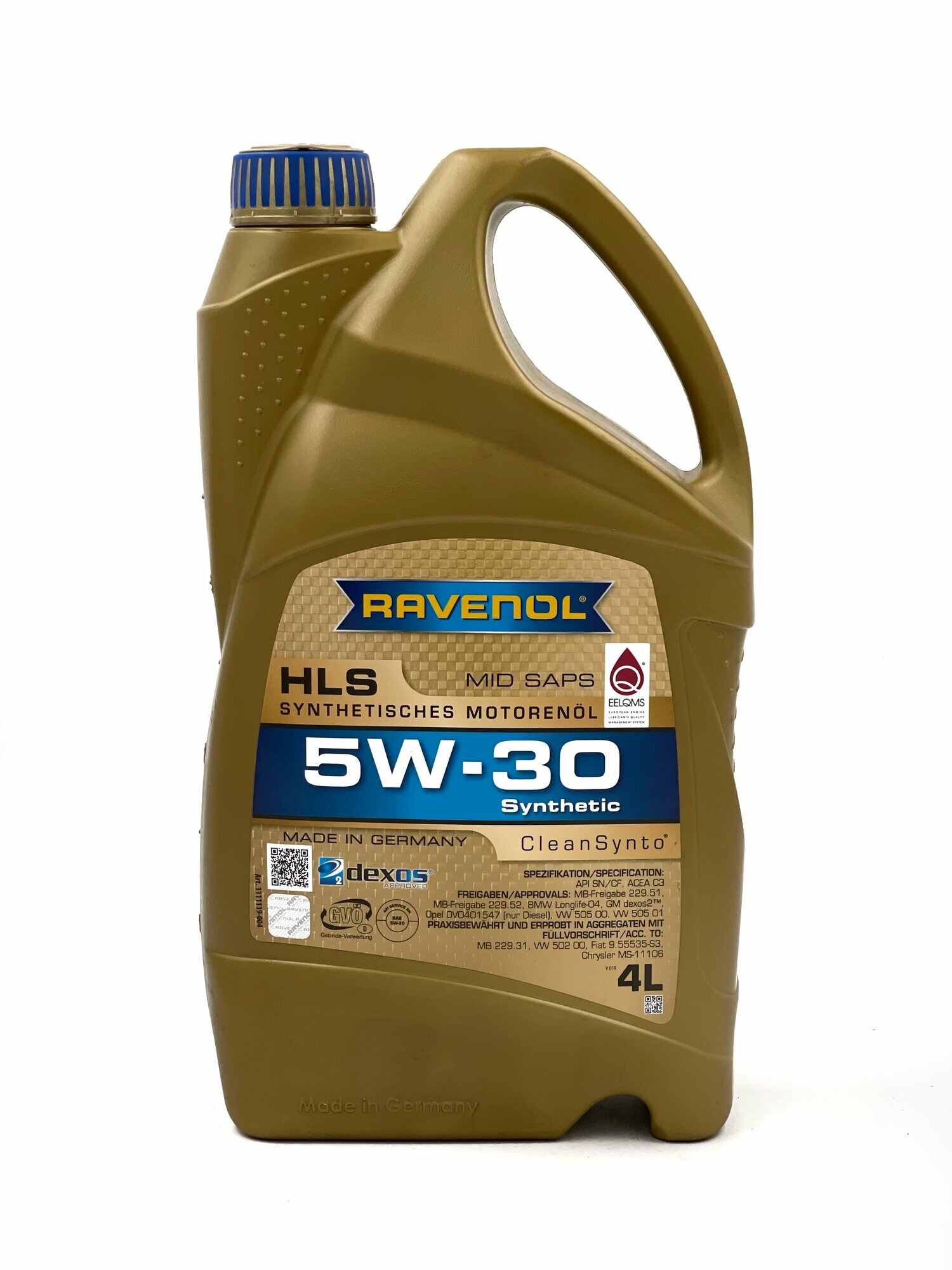 Масло моторное Ravenol HLS 5w-30, синтетическое, 4 литра , для авто
