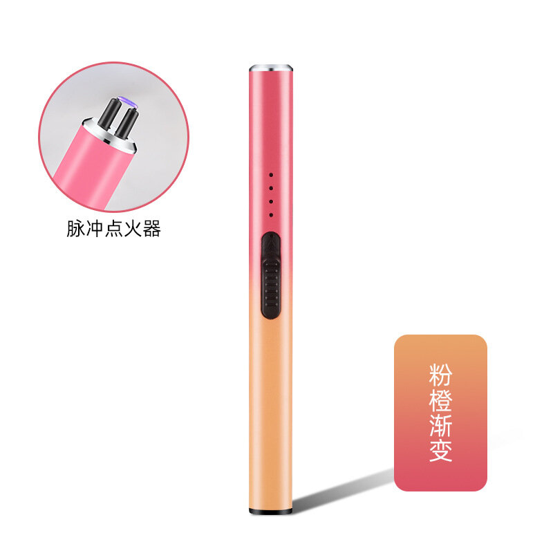 Горячая продажа SG, креативный длинный прямой трубчатый импульсный ароматерапевтический зажигатель для свечей, тип-C, быстрое зарядное устройство, зажигалка для кухни