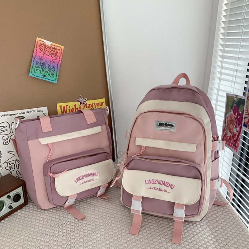 2026 Новейший школьный рюкзак для девочек, летний стиль Ins, рюкзак для старшеклассников, учеников средней школы и учеников начальной школы в возрасте от трех до шести лет, милый рюкзак