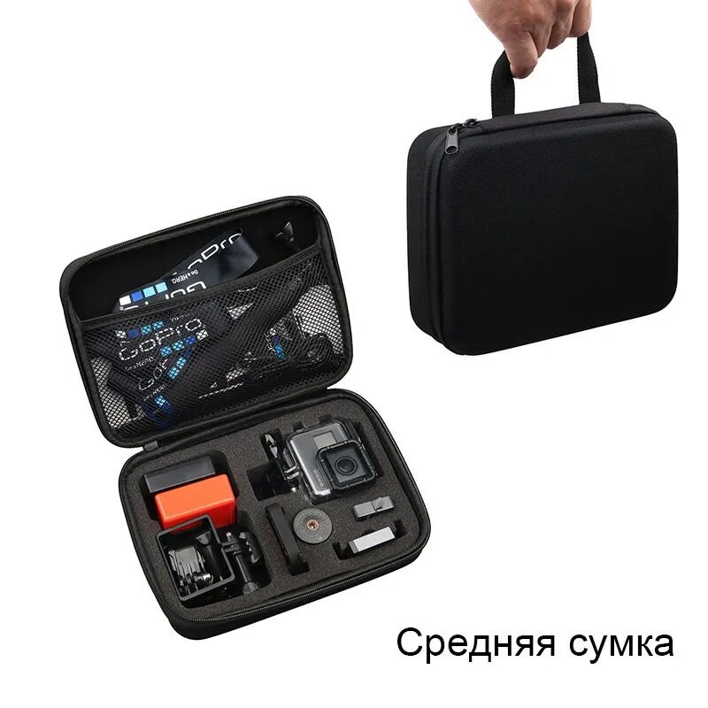 Сумка для камеры GoPro Hero 13 12 Xiaomi Yi 4K Sjcam Sj4000 SJ6 Insta360 DJI Action Аксессуары для экшн-камер
