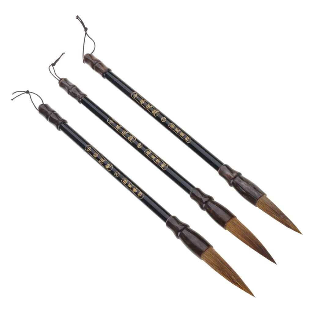 3 ручки для каллиграфии /партия, Xiongmao hard с кистью, набор кистей, Тушь для китайской пейзажной живописи, кисть, принадлежности для рисования