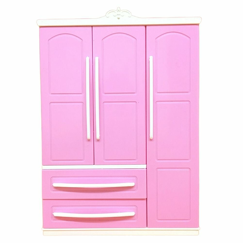 Мини-гардероб для кукольного игрового домика, розовые детские украшения