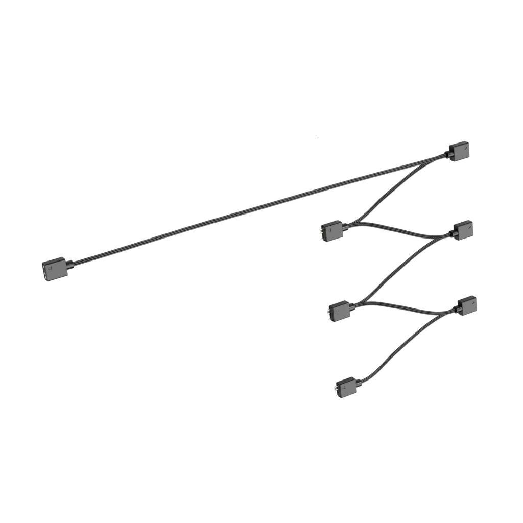 Кабель-разветвитель ARGB 3PIN для вентиляторов ПК, Черный - 1 to 6