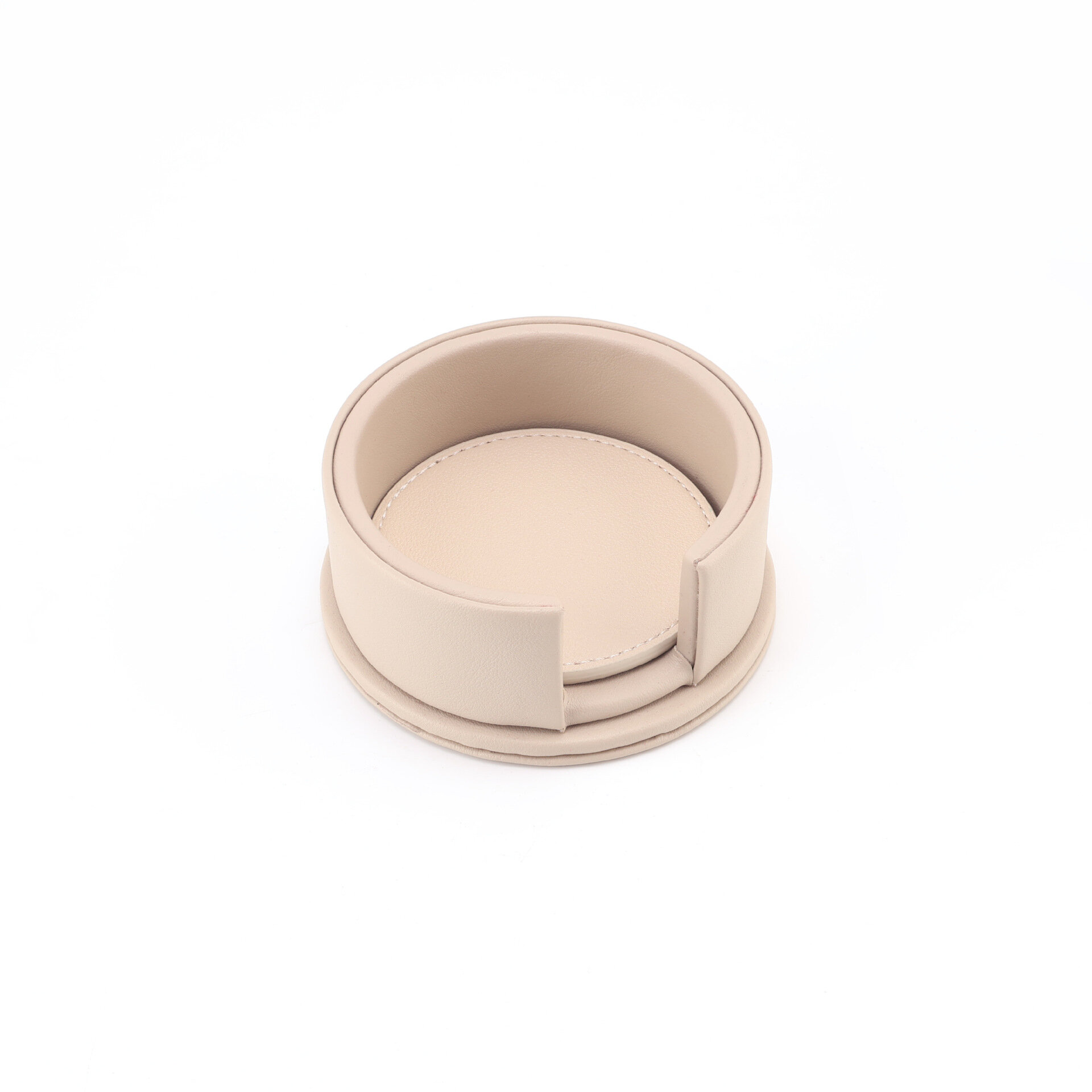 Креативный набор круглых подставок DIY, двусторонние из PU кожи, высококачественные, многоцветные, термоизоляционные, с замком по краю, водонепроницаемые подставки для чая